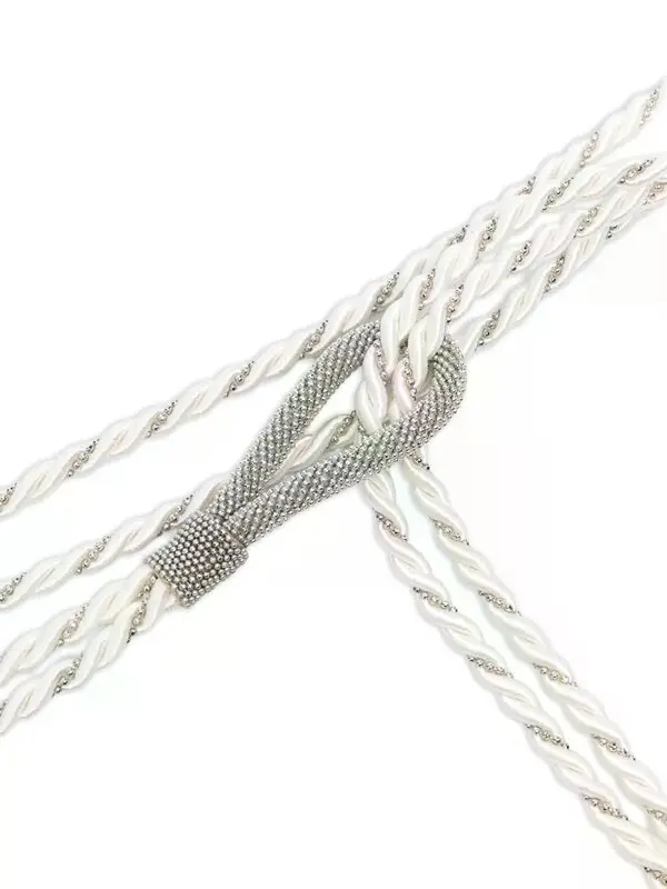 Peserico Braided Embellished Belt