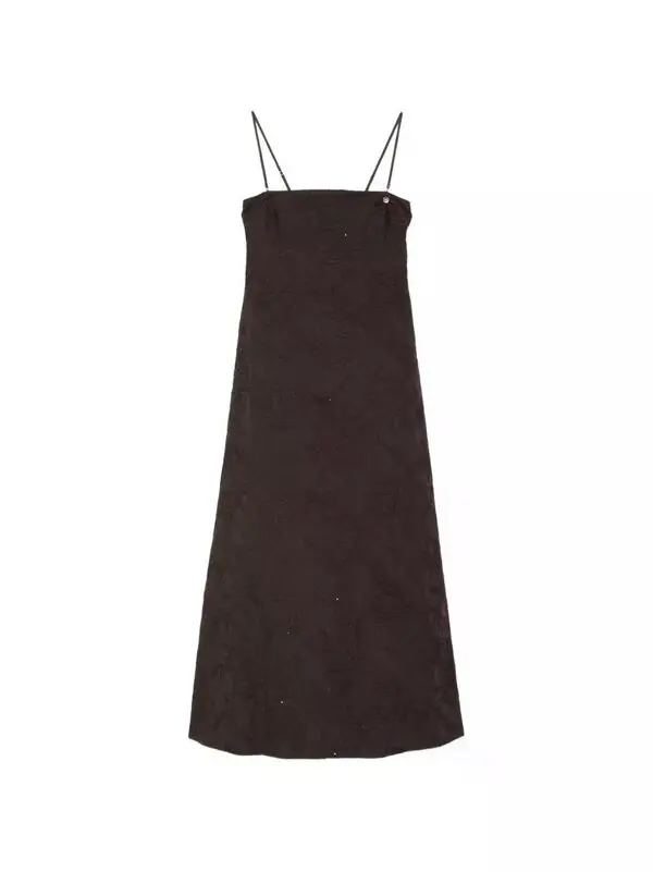 Liu Jo Long Embroidered Cotton Muslin Dress