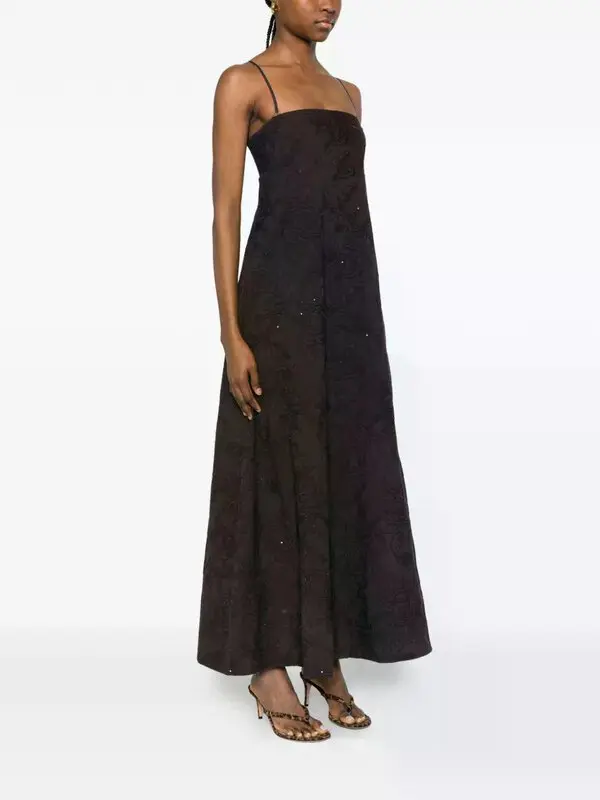 Liu Jo Long Embroidered Cotton Muslin Dress