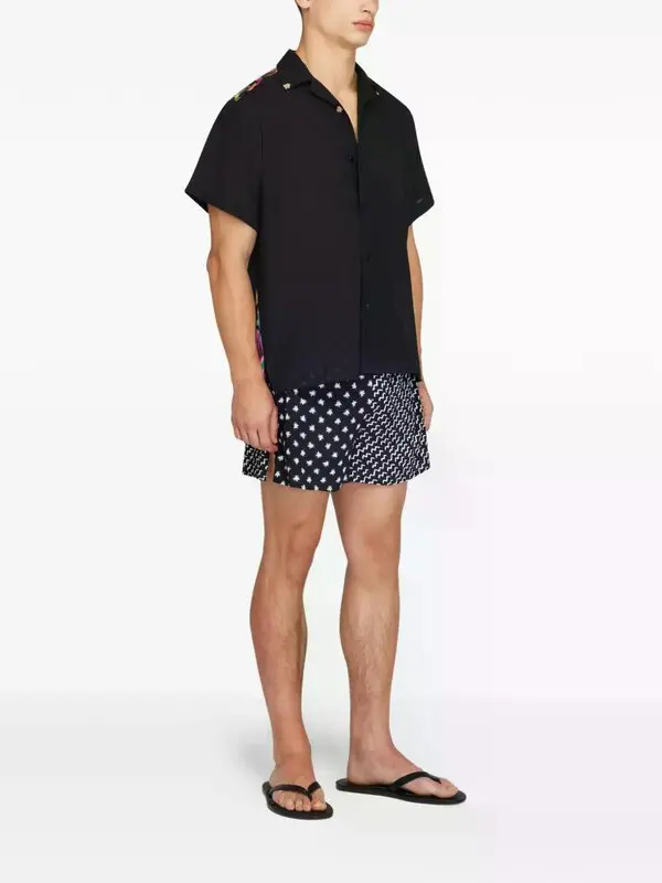 DONDE ESTEBAN Collar-embellished Printed Shirt