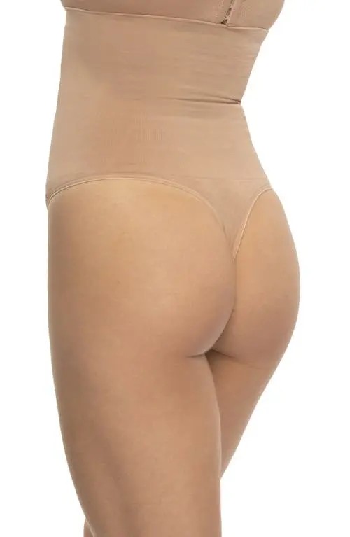 Felina Sculpting High Waist Shaper Thong - Suede