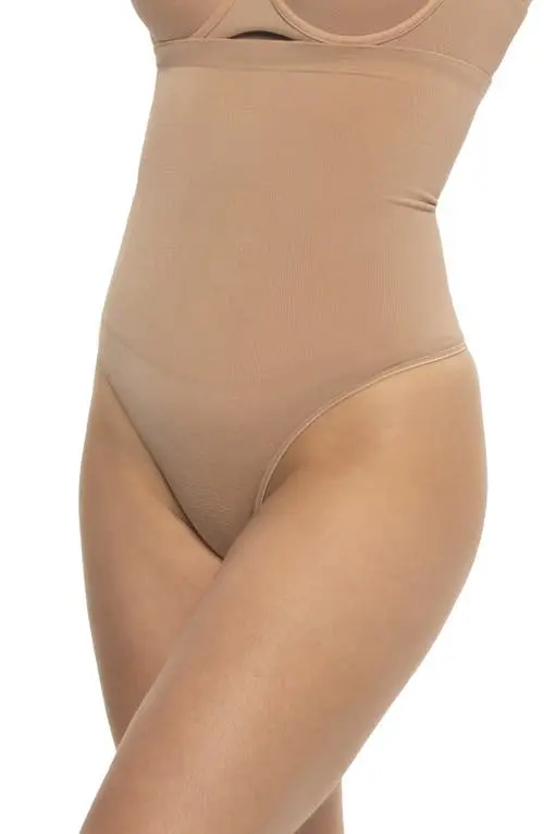 Felina Sculpting High Waist Shaper Thong - Suede