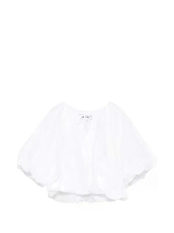 Dkny Balloon-sleeve Tie Blouse