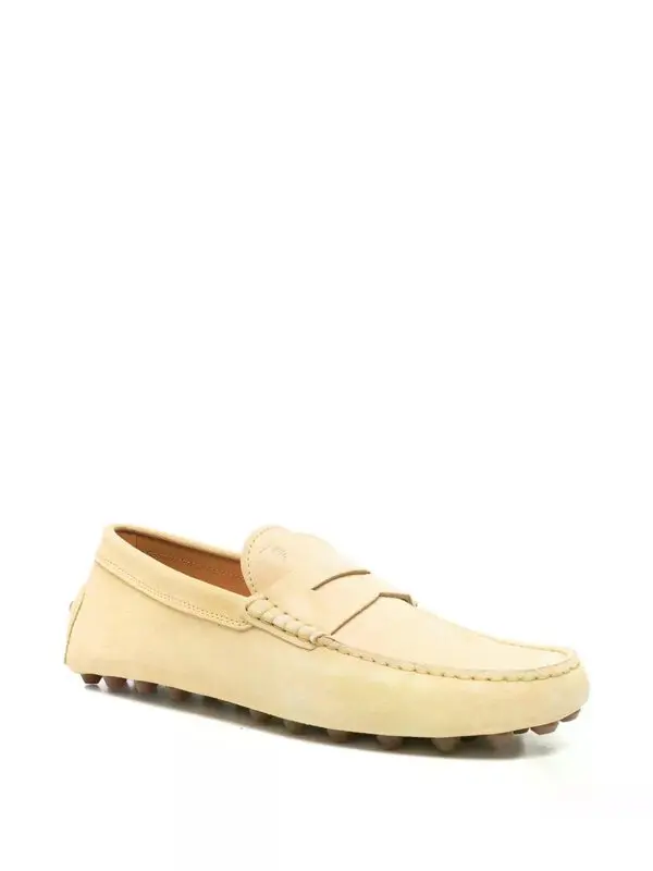 TOD'S Gommino Bubble Leather Loafers - Yellow