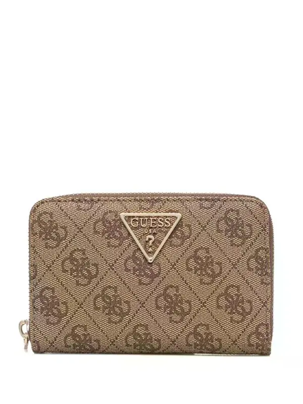 Guess Patterned Zip Wallet - Neutrals