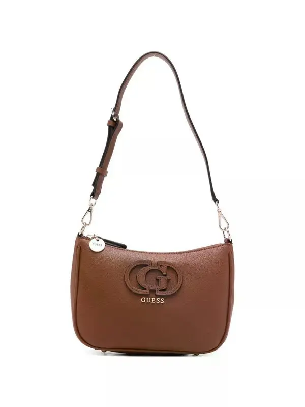 Guess Isola Logo-plaque Shoulder Bag - Brown
