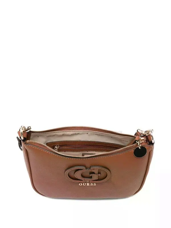 Guess Isola Logo-plaque Shoulder Bag - Brown