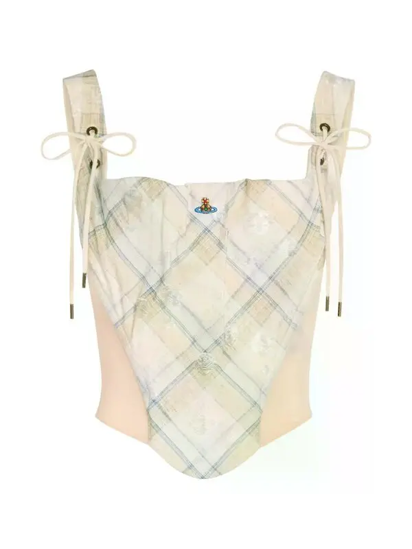 VIVIENNE WESTWOOD Puppy Plaid Top - Neutrals