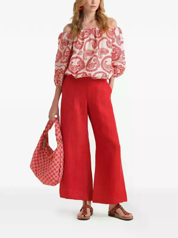 Malìparmi Jacquard Linen Trousers