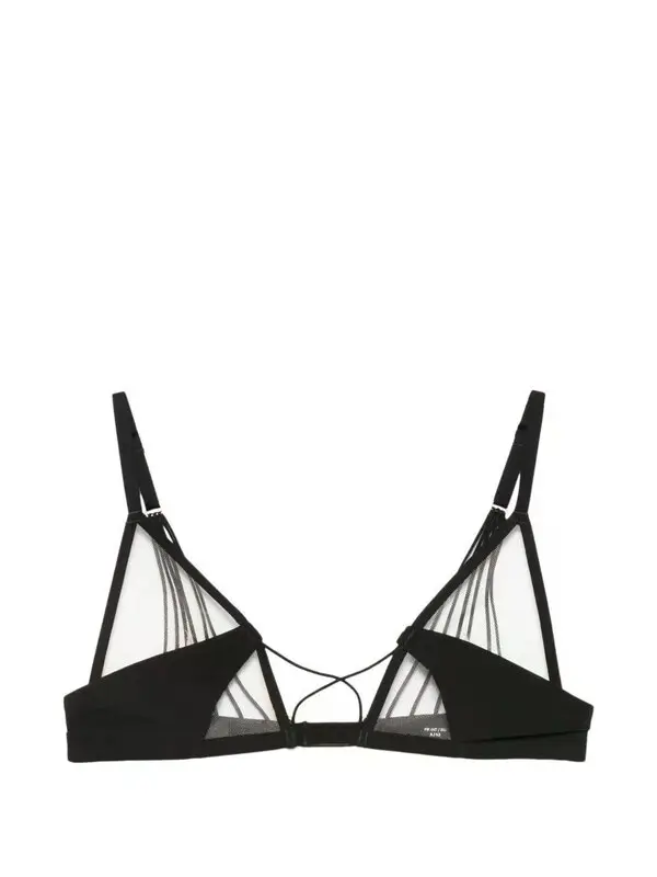 Rick Owens X Livy Raw District Lace Triangle Bra - Black