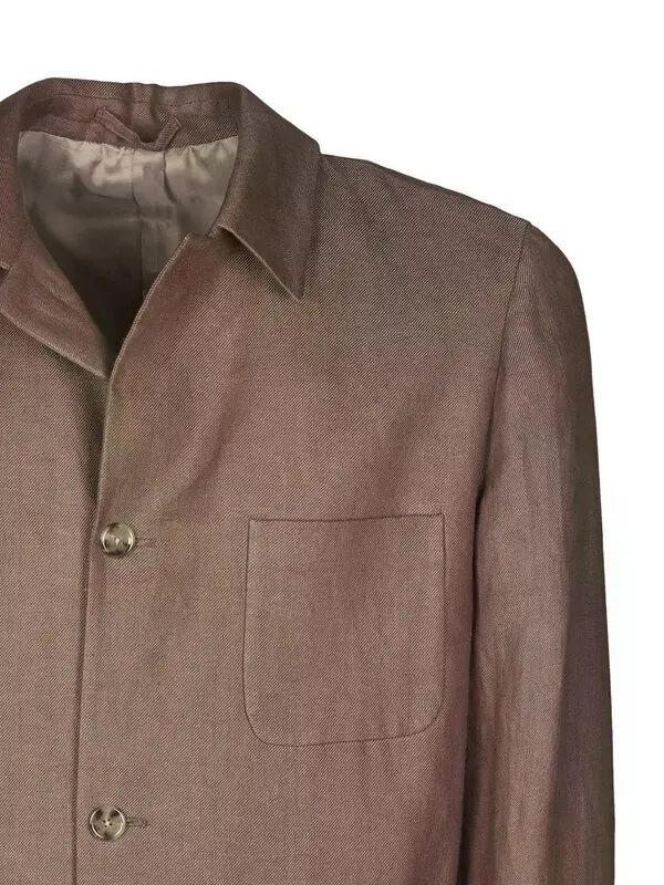 LARDINI Buttoned Pocket Jacket - Brown