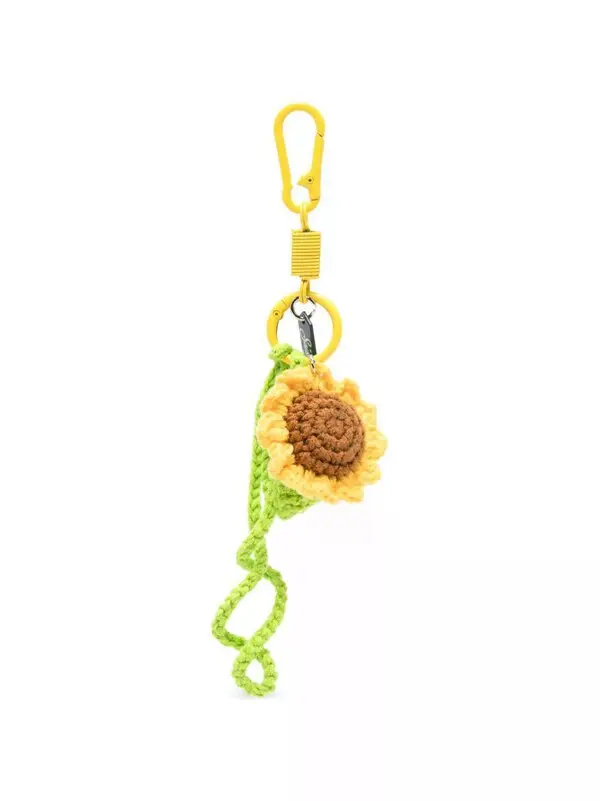MC2 SAINT BARTH Crochet Sunflower Keyring - Green