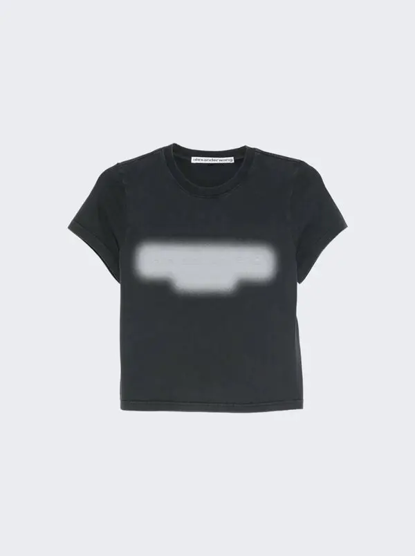 Alexander Wang Embossed Graphic Shrunken Tee