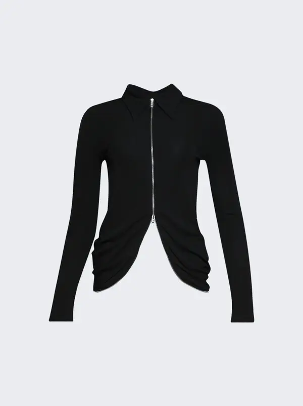 Alexander Wang Drape Back Shirt With Continuous Zipper