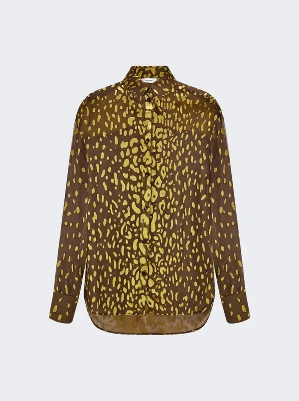 FERRAGAMO Devoré Georgette Shirt - Brown