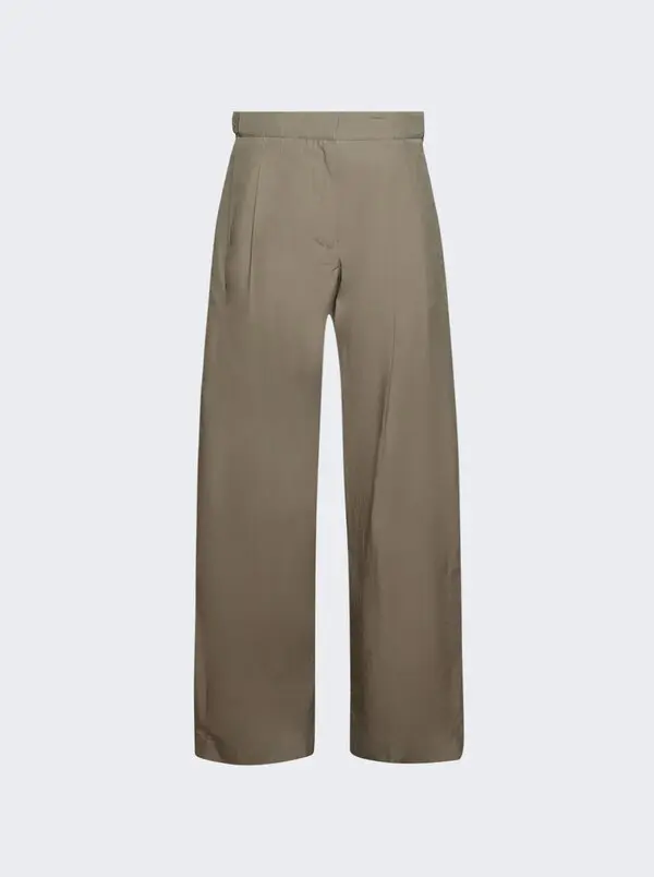 THE ROW Iven Cotton Pants - Green