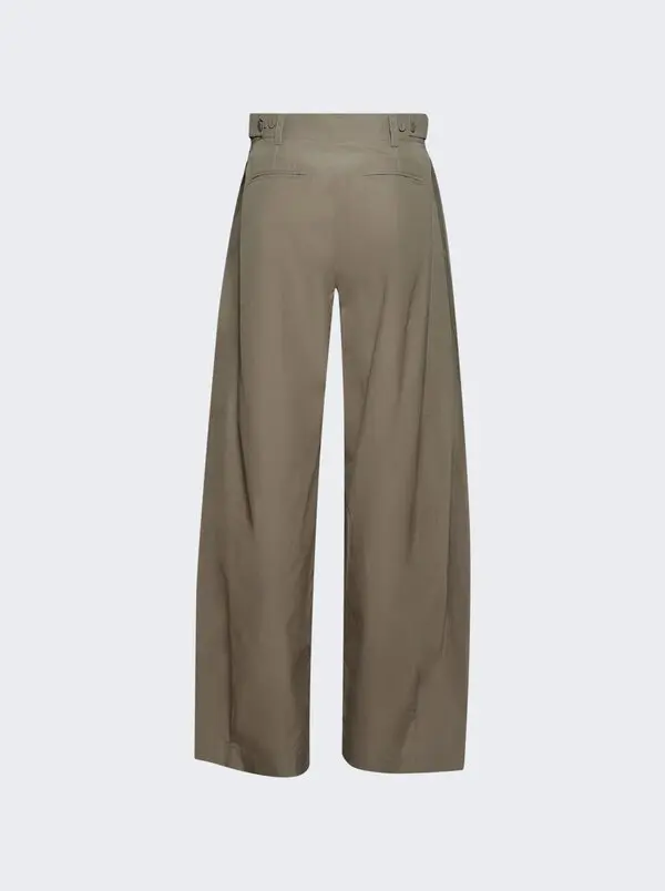 THE ROW Iven Cotton Pants - Green