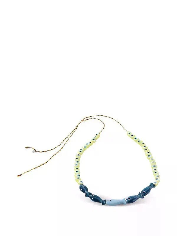 SORBET ISLAND Fish Beaded Necklace - Blue