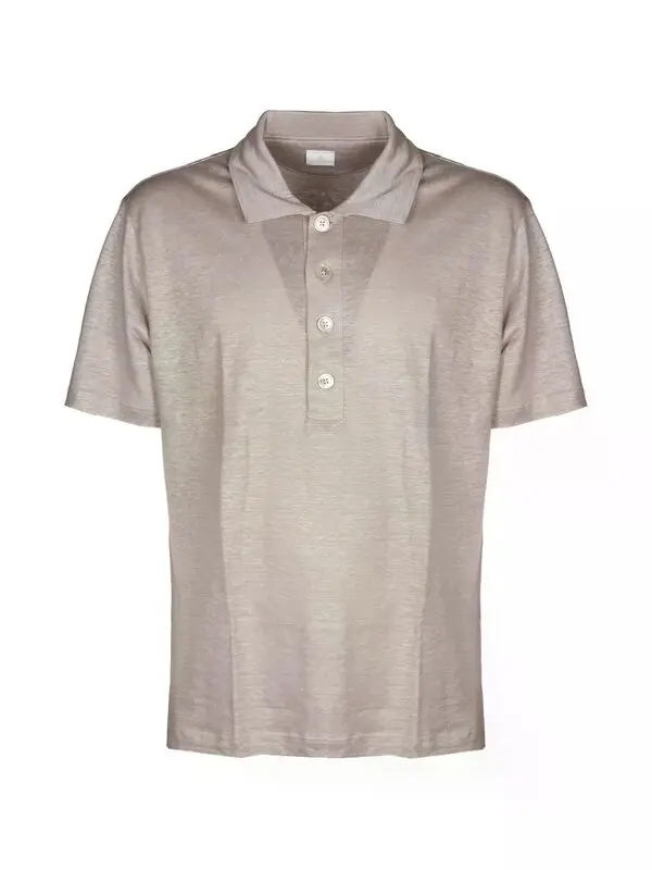 Eleventy Buttoned Polo Shirt - Neutrals