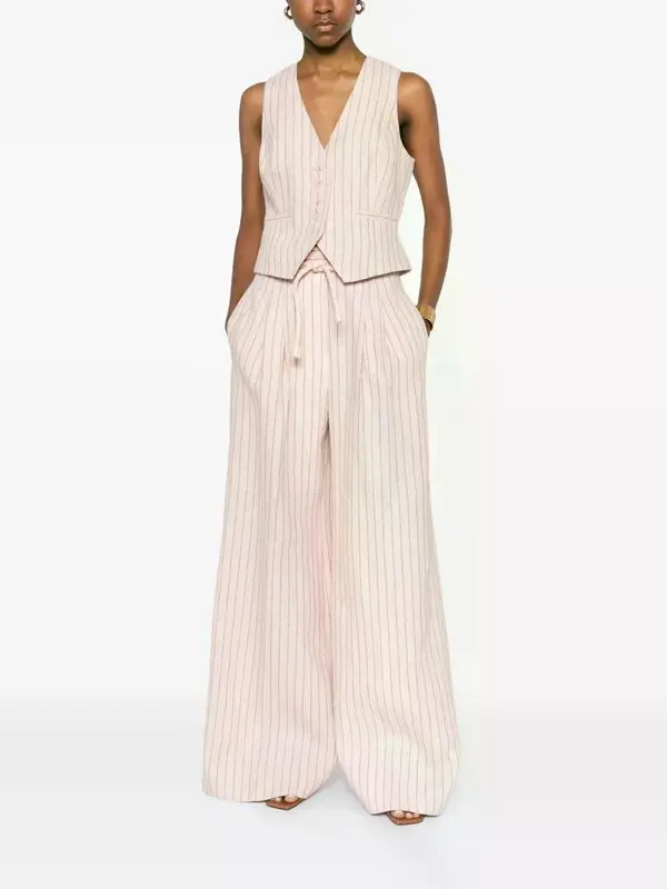 Zimmermann Alchemy Striped Buttoned Waistcoat - Pink