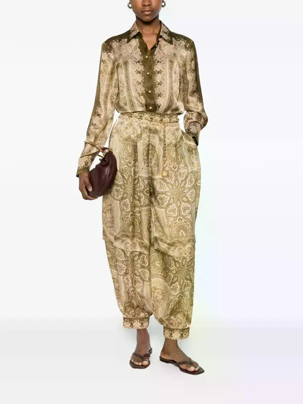 Zimmermann Luna Paisley Print Trousers - Neutrals