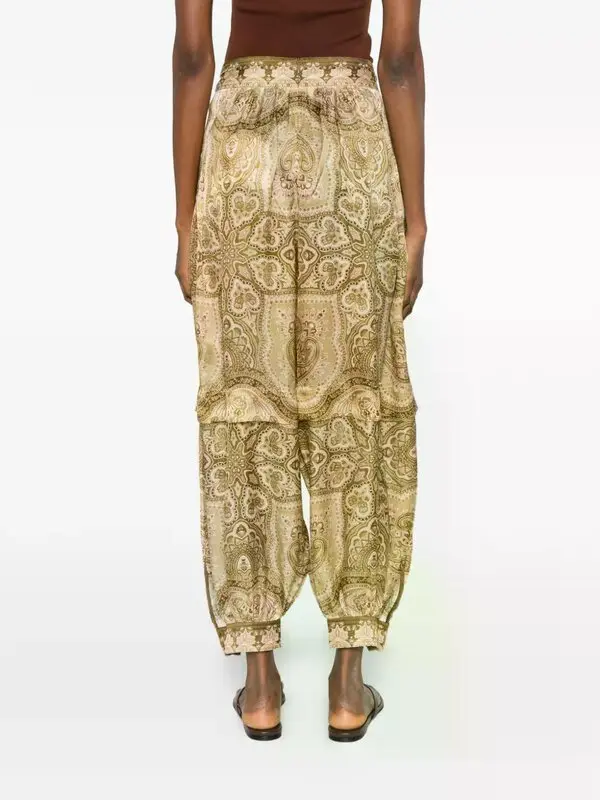 Zimmermann Luna Paisley Print Trousers - Neutrals