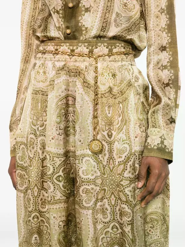 Zimmermann Luna Paisley Print Trousers - Neutrals