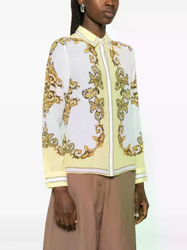 Alice + Olivia Graphic-print Silk Shirt