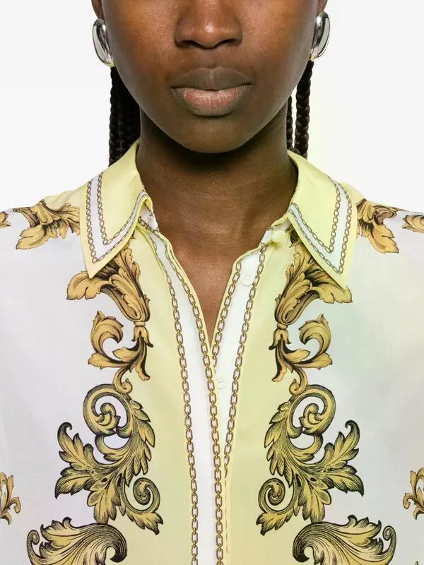 Alice + Olivia Graphic-print Silk Shirt
