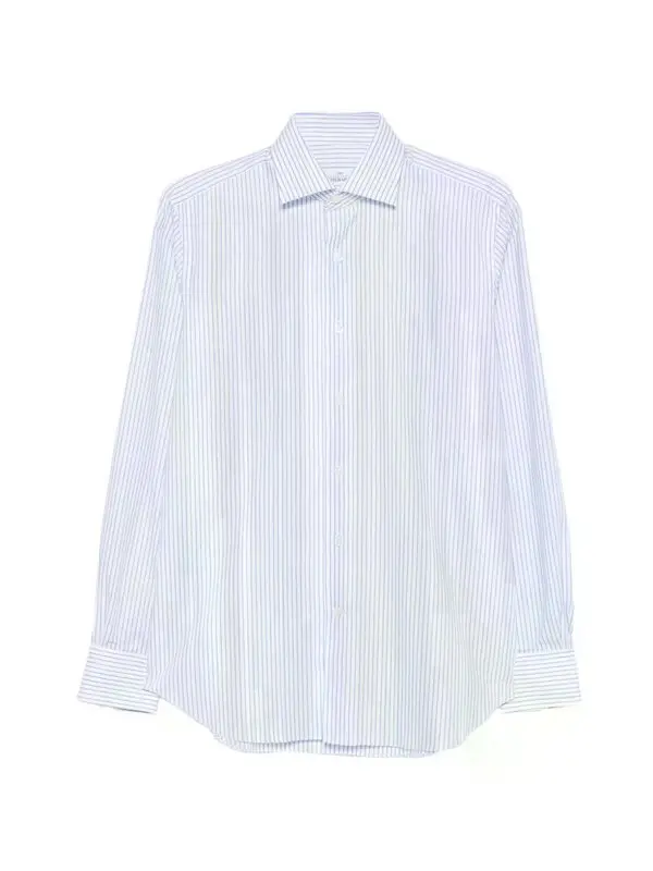 ALESSANDRO GHERARDI Striped Cotton Shirt - White