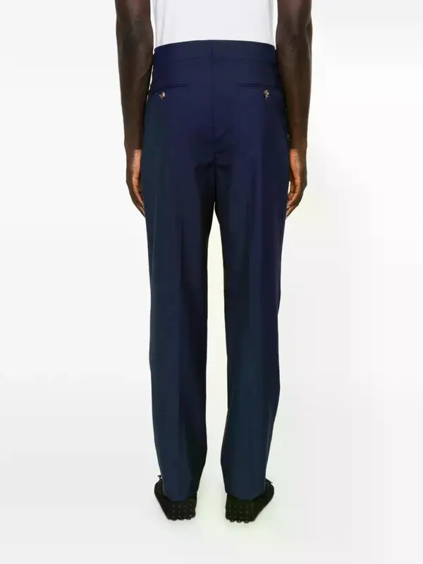 Brunello Cucinelli Pleated Buckle Trousers - Blue