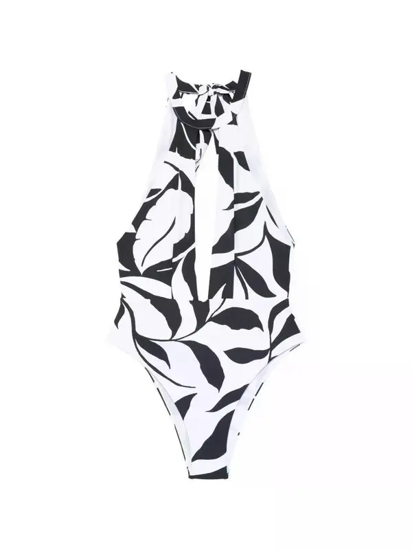 Max Mara Clava Floral Tie Swimsuit - White