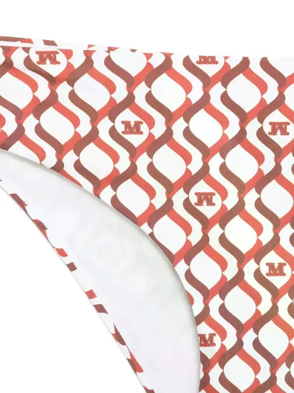 Max Mara Sibilla Geometric-pattern Bikini Bottoms - White