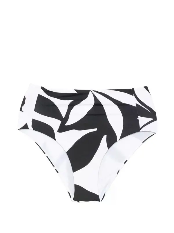 Max Mara Stilla Floral High-waisted Bikini Bottoms - White