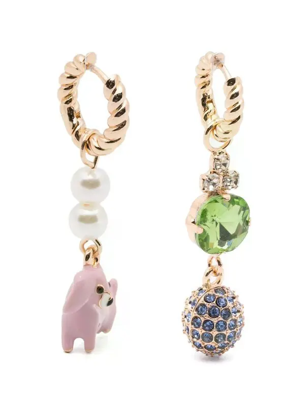 Essentiel Antwerp Animal-embellished Drop Earrings - Gold