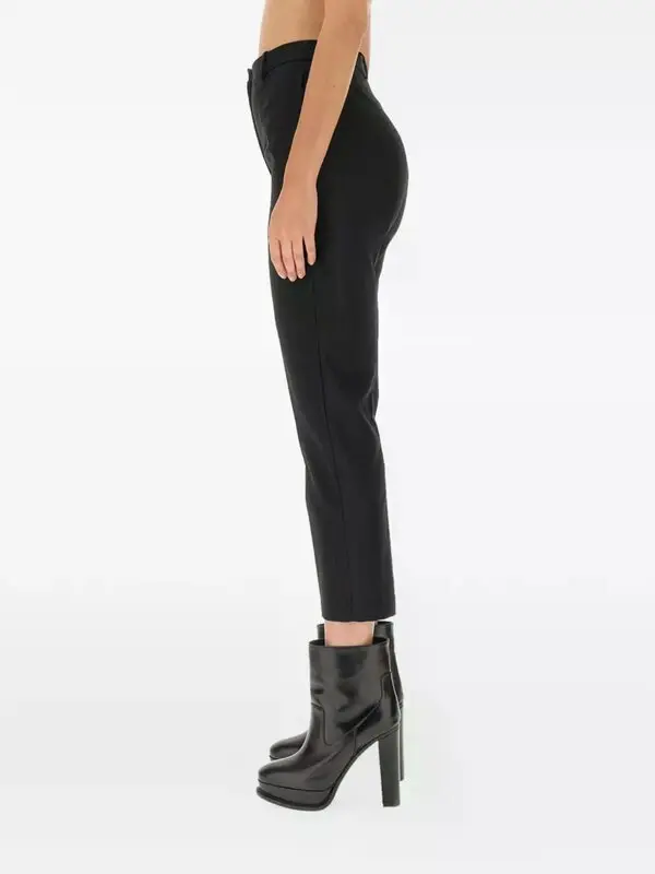 Alexander McQueen High-rise Cigarette Trousers - Black