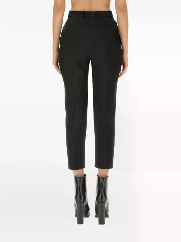 Alexander McQueen High-rise Cigarette Trousers - Black