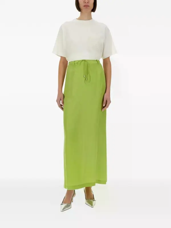ALYSI Silk Drawstring Skirt