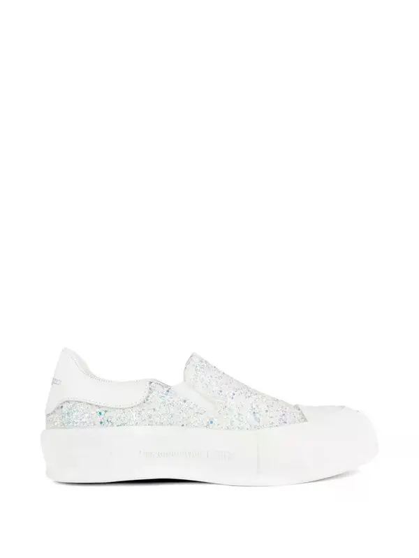 Alexander McQueen Glitter Slip-on Sneakers