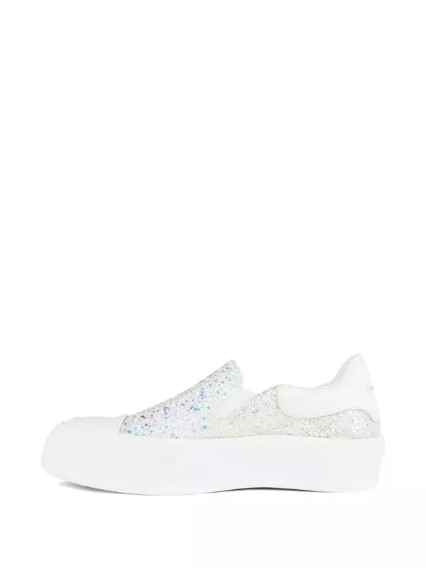 Alexander McQueen Glitter Slip-on Sneakers