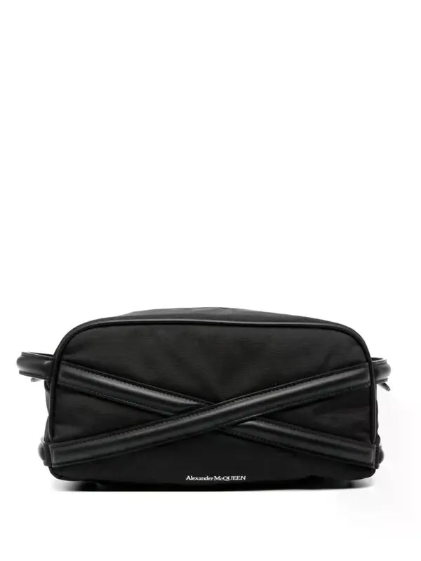 Alexander McQueen Harness Logo-detail Wash Bag - Black