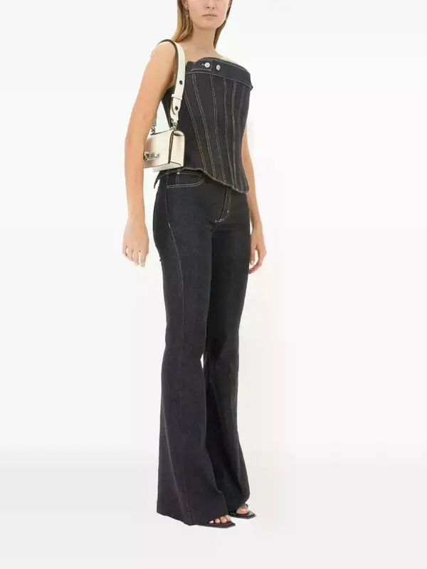 Alexander McQueen Denim Bustier Top