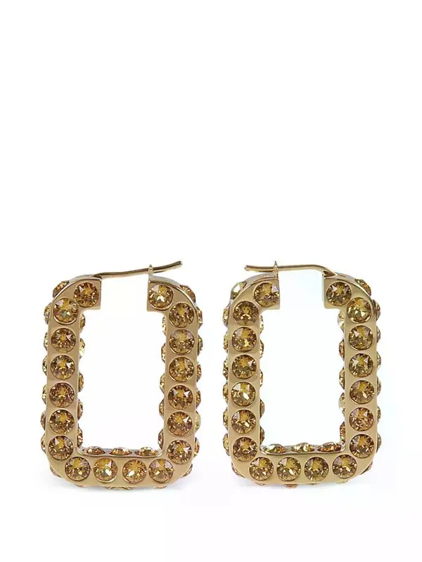 Amina Muaddi Charlotte Crystal-embellished Hoop Earrings - Gold