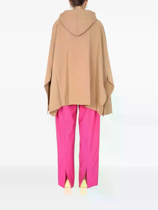 AMBUSH Hooded Poncho With Embroidered Logo - Neutrals