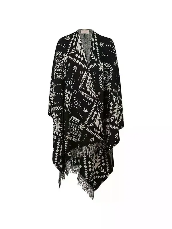 TOOCO Ethnic-print Cape