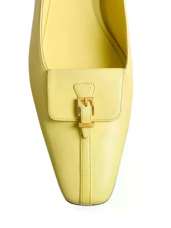 Khaite Celia Buckle Pumps - Yellow