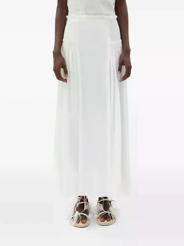 ANN DEMEULEMEESTER Ariel Light Maxi Skirt - White