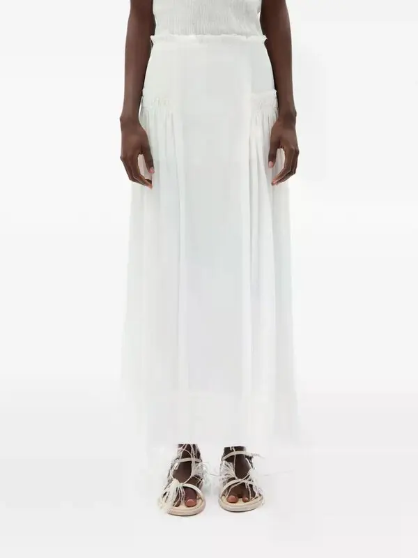 ANN DEMEULEMEESTER Ariel Light Maxi Skirt - White