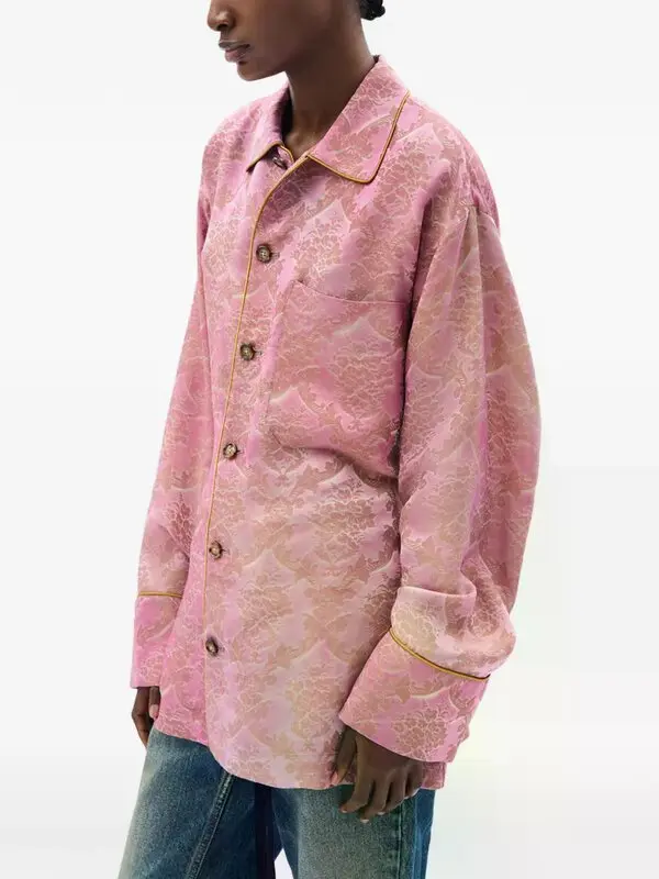 ANN DEMEULEMEESTER Coby Damask Jacquard Shirt