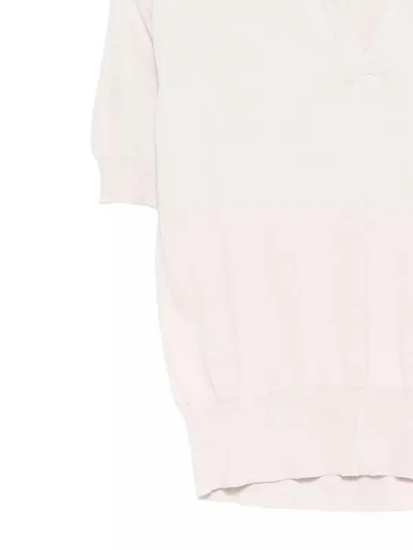 DANIELE FIESOLI V-neck Collared Top - Pink